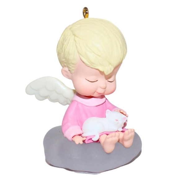 Hallmark | Holiday | Hallmark Pink Angel Ornament With Cat | Poshmark
